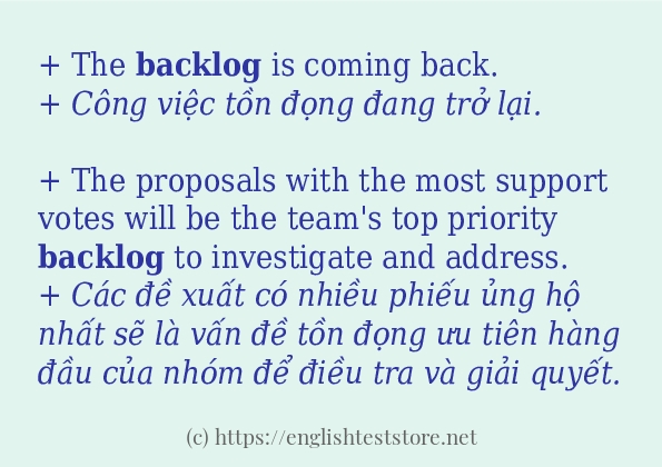 "backlog" có bao nhiêu cách sử dụng? - EnglishTestStore Tiếng Việt
