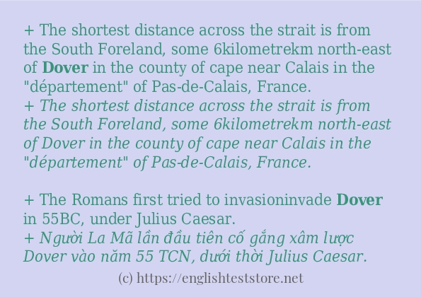 "dover" cách dùng và ví dụ trong câu - EnglishTestStore Tiếng Việt