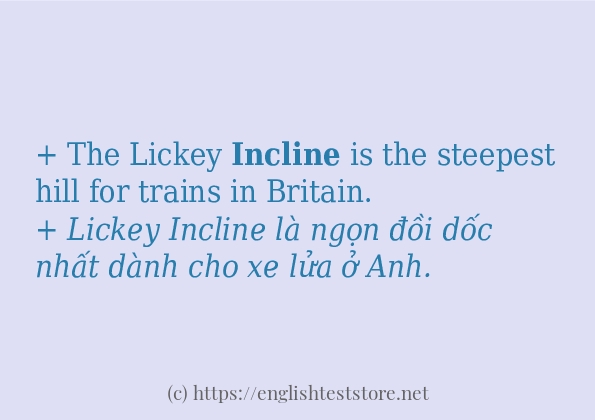 "incline" có bao nhiêu cách sử dụng? - EnglishTestStore Tiếng Việt