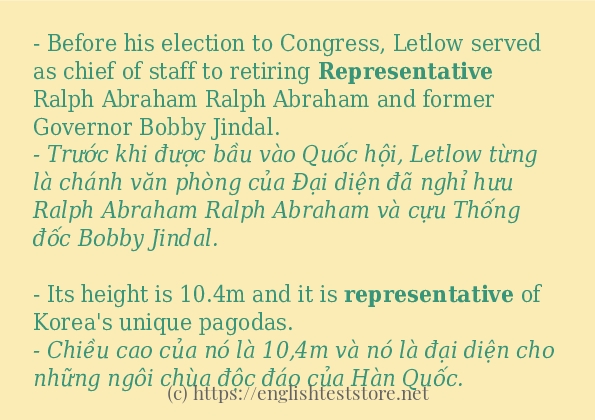 "representative" sử dụng như thế nào? - EnglishTestStore Tiếng Việt