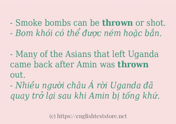 "thrown" có bao nhiêu cách dùng? - EnglishTestStore Tiếng Việt